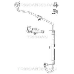 TRISCAN Hochdruck-/Niederdruckleitung, Klimaanlage 901028067 f&uuml;r PEUGEOT