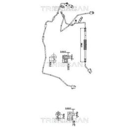 TRISCAN Hochdruck-/Niederdruckleitung, Klimaanlage 901029017 f&uuml;r VW