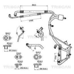 TRISCAN Hochdruck-/Niederdruckleitung, Klimaanlage 901028048 f&uuml;r CITRO&Euml;N