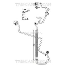 TRISCAN Hochdruck-/Niederdruckleitung, Klimaanlage 901028097 f&uuml;r PEUGEOT