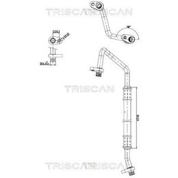TRISCAN Hochdruck-/Niederdruckleitung, Klimaanlage 901028057 f&uuml;r PEUGEOT