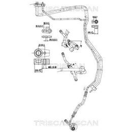 TRISCAN Hochdruck-/Niederdruckleitung, Klimaanlage 901016046 f&uuml;r FORD