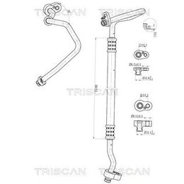 TRISCAN Hochdruck-/Niederdruckleitung, Klimaanlage 901029028 f&uuml;r VW