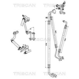 TRISCAN Hochdruck-/Niederdruckleitung, Klimaanlage 901024003 f&uuml;r OPEL