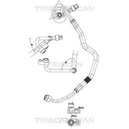 TRISCAN Hochdruck-/Niederdruckleitung, Klimaanlage 901016025 f&uuml;r FORD