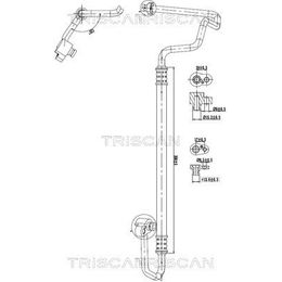 TRISCAN Hochdruck-/Niederdruckleitung, Klimaanlage 901029006 f&uuml;r VW