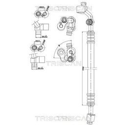 TRISCAN Hochdruck-/Niederdruckleitung, Klimaanlage 901011001 f&uuml;r BMW