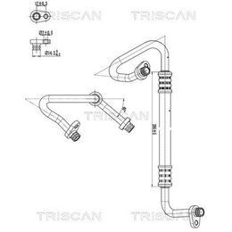 TRISCAN Hochdruck-/Niederdruckleitung, Klimaanlage 901028074 f&uuml;r PEUGEOT