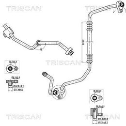 TRISCAN Hochdruck-/Niederdruckleitung, Klimaanlage 901016009 f&uuml;r FORD