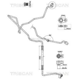 TRISCAN Hochdruck-/Niederdruckleitung, Klimaanlage 901016033 f&uuml;r FORD