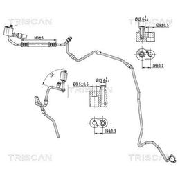 TRISCAN Hochdruck-/Niederdruckleitung, Klimaanlage 901029016 f&uuml;r VW