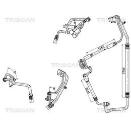 TRISCAN Hochdruck-/Niederdruckleitung, Klimaanlage 901024016 f&uuml;r OPEL