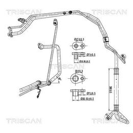 TRISCAN Hochdruck-/Niederdruckleitung, Klimaanlage 901028094 f&uuml;r PEUGEOT