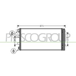 PRASCO Kondensator, Klimaanlage op954c003 f&uuml;r Opel Vaughall NISSAN RENAULT