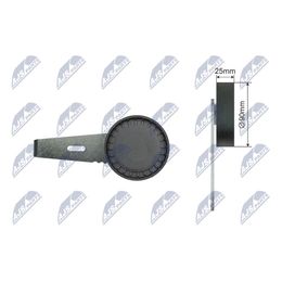 NTY Spannrolle, Keilrippenriemen rnkct054 f&uuml;r Citro&euml;n/Peugeot Fiat