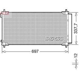 DENSO Kondensator, Klimaanlage dcn50120 f&uuml;r TOYOTA
