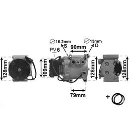 Van Wezel Kompressor, Klimaanlage 1800k105 f&uuml;r FORD MAZDA