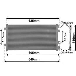 Van Wezel Kondensator, Klimaanlage 17005247 f&uuml;r ALFAROME/Fiat/LANCI