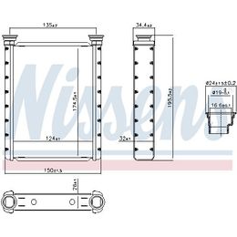 NISSENS W&auml;rmetauscher, Innenraumheizung 707413 f&uuml;r TOYOTA