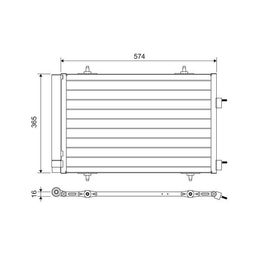 Valeo Kondensator, Klimaanlage 814365 f&uuml;r Peugeot