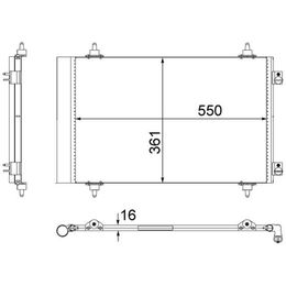 Mahle Kondensator, Klimaanlage ac487000s f&uuml;r Peugeot LANCIA Fiat Citro&euml;n/Peugeot / TOYOTA