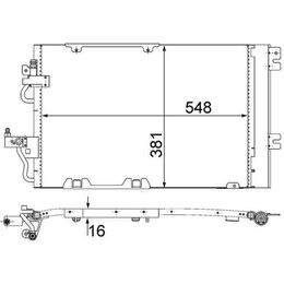 Mahle Kondensator, Klimaanlage ac378000s f&uuml;r SATURN HOLDEN