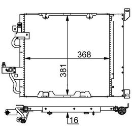 Mahle Kondensator, Klimaanlage ac376000s f&uuml;r HOLDEN Vaughall