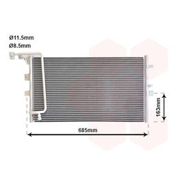 Van Wezel Kondensator, Klimaanlage 47005039 f&uuml;r SAAB