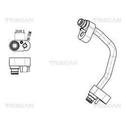 TRISCAN Hochdruck-/Niederdruckleitung, Klimaanlage 901010018 hinten f&uuml;r Mercedes VW