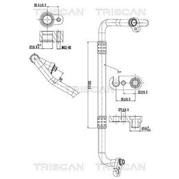 TRISCAN Hochdruck-/Niederdruckleitung, Klimaanlage 901081002 f&uuml;r Tesla
