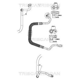 TRISCAN Hochdruck-/Niederdruckleitung, Klimaanlage 901029066 f&uuml;r AUDI