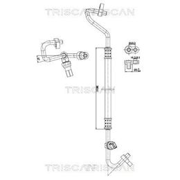 TRISCAN Hochdruck-/Niederdruckleitung, Klimaanlage 901081001 f&uuml;r TESLA