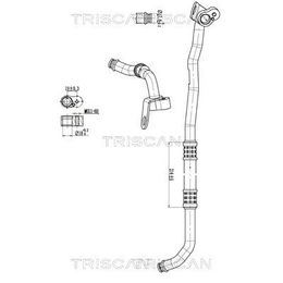 TRISCAN Hochdruck-/Niederdruckleitung, Klimaanlage 901023008 f&uuml;r MERCEDES-BENZ