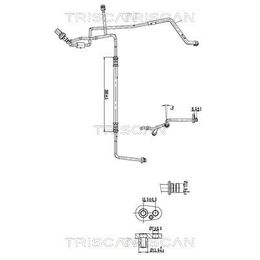 TRISCAN Hochdruck-/Niederdruckleitung, Klimaanlage 901029105 f&uuml;r VW