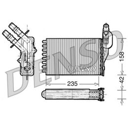 DENSO W&auml;rmetauscher, Innenraumheizung drr23001 f&uuml;r RENAULT