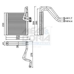 MEAT & DORIA MEAT & DORIA Verdampfer, Klimaanlage 997110 f&uuml;r Ford