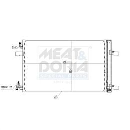 MEAT & DORIA MEAT & DORIA Kondensator, Klimaanlage 991061 f&uuml;r Opel GM