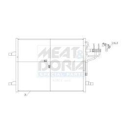 MEAT & DORIA MEAT & DORIA Kondensator, Klimaanlage 991292 f&uuml;r Ford