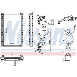 NISSENS W&auml;rmetauscher, Innenraumheizung 707281 f&uuml;r BMW