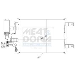 MEAT & DORIA MEAT & DORIA Kondensator, Klimaanlage 991083 f&uuml;r Opel GM