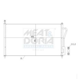 MEAT & DORIA MEAT & DORIA Kondensator, Klimaanlage 991072 f&uuml;r Ford