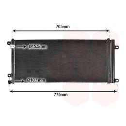 Van Wezel Kondensator, Klimaanlage 25015710 f&uuml;r HONDA