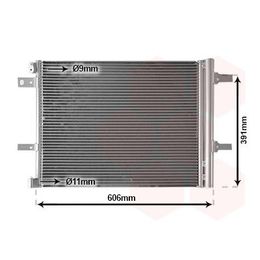 Van Wezel Kondensator, Klimaanlage 09015704 f&uuml;r Peugeot