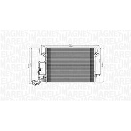 MAGNETI MARELLI Kondensator, Klimaanlage 350203909000 f&uuml;r VAG
