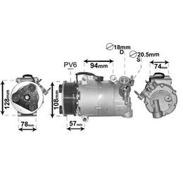 Van Wezel Kompressor, Klimaanlage 1800k482 f&uuml;r Ford