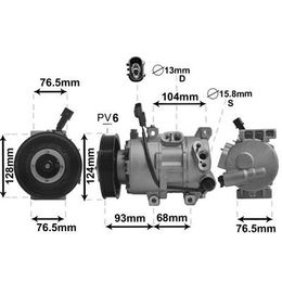 Van Wezel Kompressor, Klimaanlage 8300k242 f&uuml;r KIA