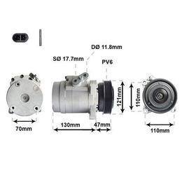 Van Wezel Kompressor, Klimaanlage 0800k036 f&uuml;r Opel CHEVROLET