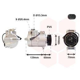 Van Wezel Kompressor, Klimaanlage 5800k356 f&uuml;r VW