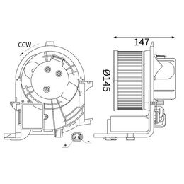 Mahle Innenraumgebl&auml;se ab417000s f&uuml;r RENAULT
