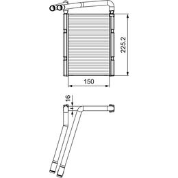 Valeo W&auml;rmetauscher, Innenraumheizung 811548 f&uuml;r KIA (DYK)